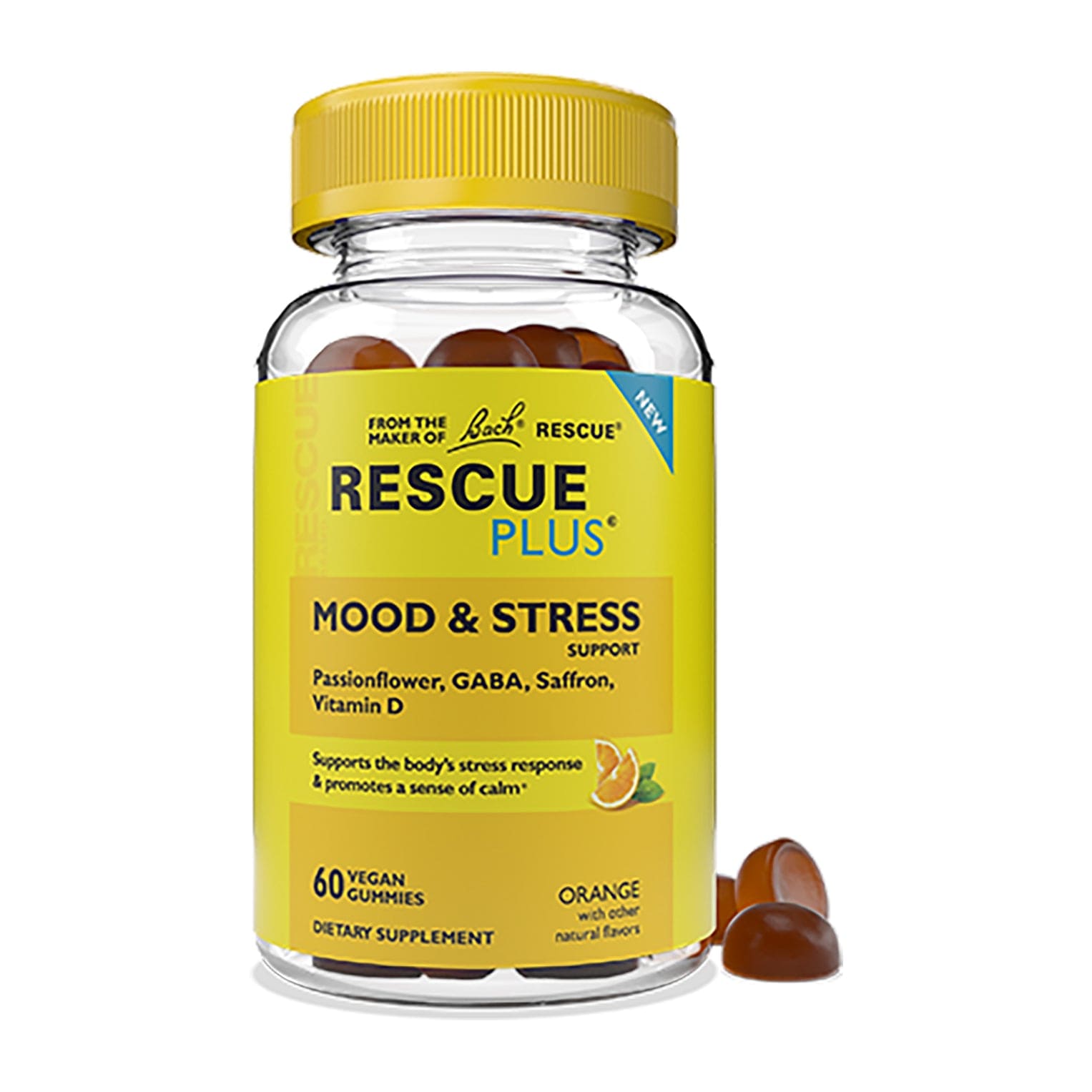 RESCUE Plus® Mood & Stress Support Gummies Orange